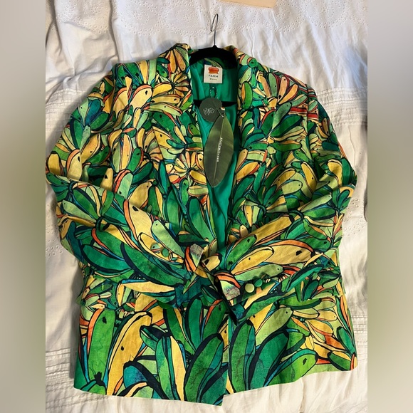 FARM Rio | Jackets & Coats | Farm Rio Banana Print Blazer | Poshmark